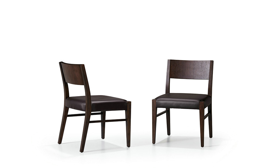 Modern Leather Dining Chairs Fancy Fully Wraped in thick Leather