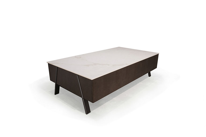 Grey Glass Coffee Table Lars | bmscasa